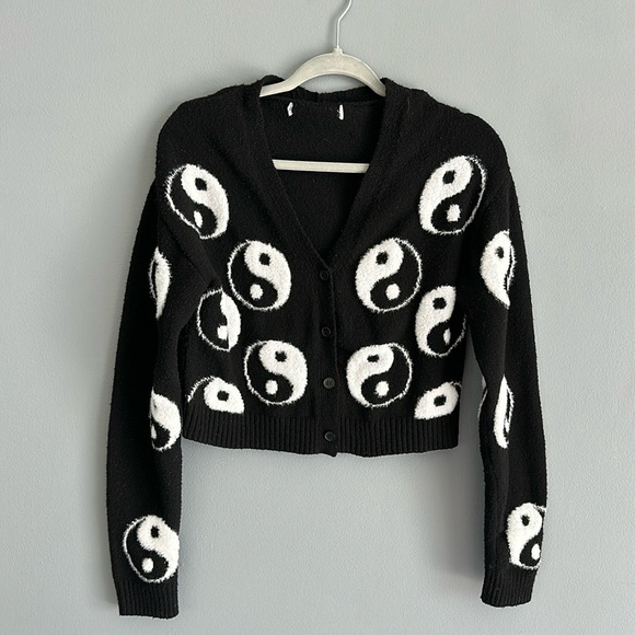 sugar moon | Tops | Yin Yang Knit Cardigan | Poshmark